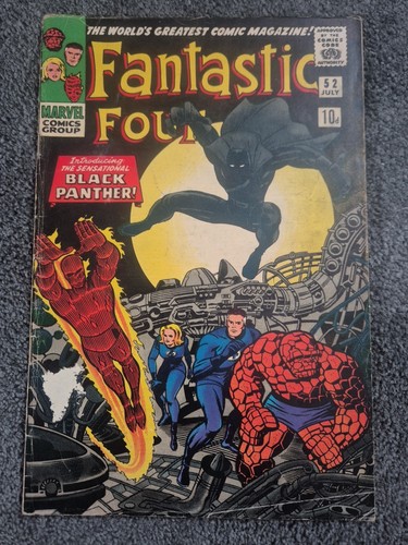 FANTASTIC FOUR #52 Marvel Comics- First Appearance of Black Panther T ...