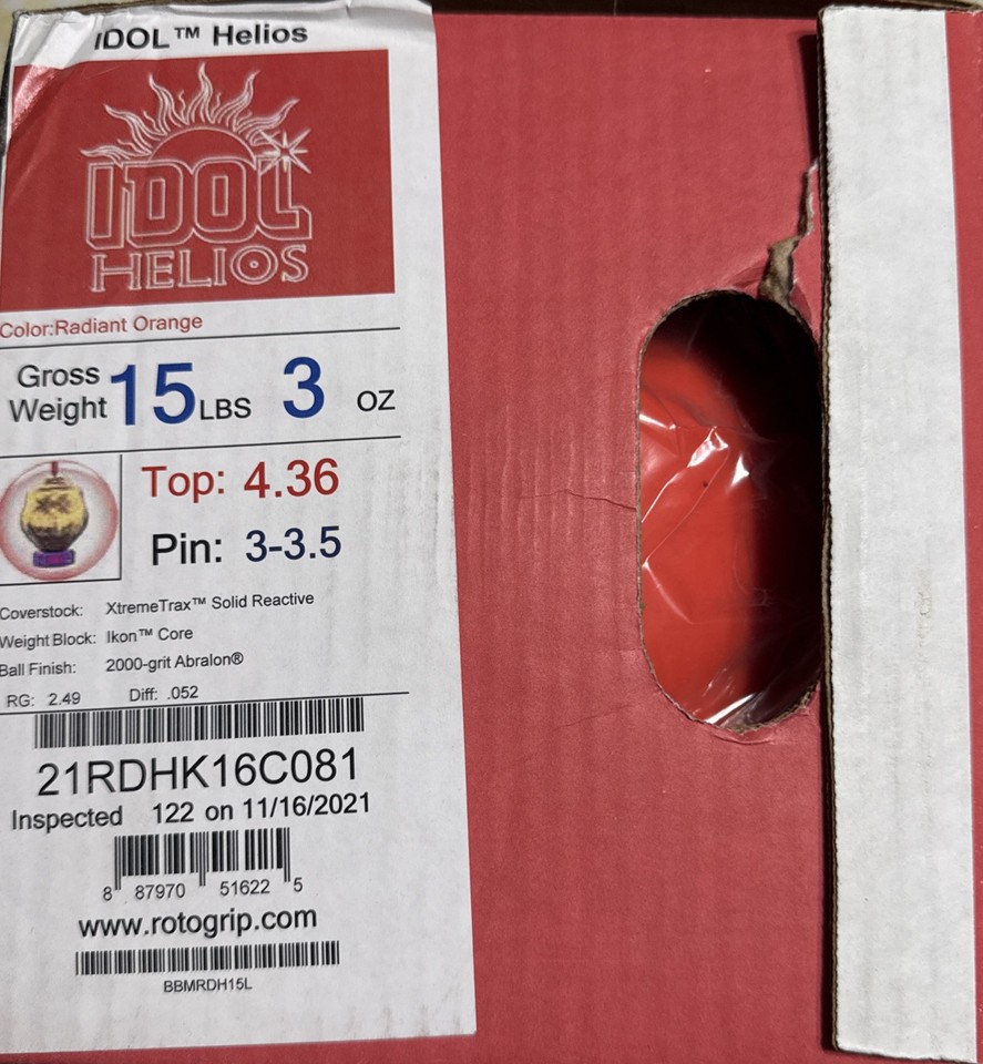 15lb Roto Grip Idol Helios Bowling Ball NIB! | eBay