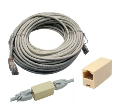 RJ45 Ethernet Cable for LAN Cat5 cable 18m with Extender Connector ...
