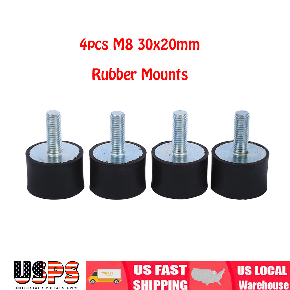 4Pcs Portable M8 Rubber Mounts Shock Absorber Anti Vibration Isolators ...