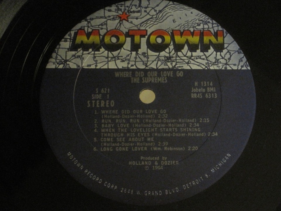 THE SUPREMES WHERE DID OUR LOVE GO LP 1964 MOTOWN S 621 FUNK SOUL R&B ...
