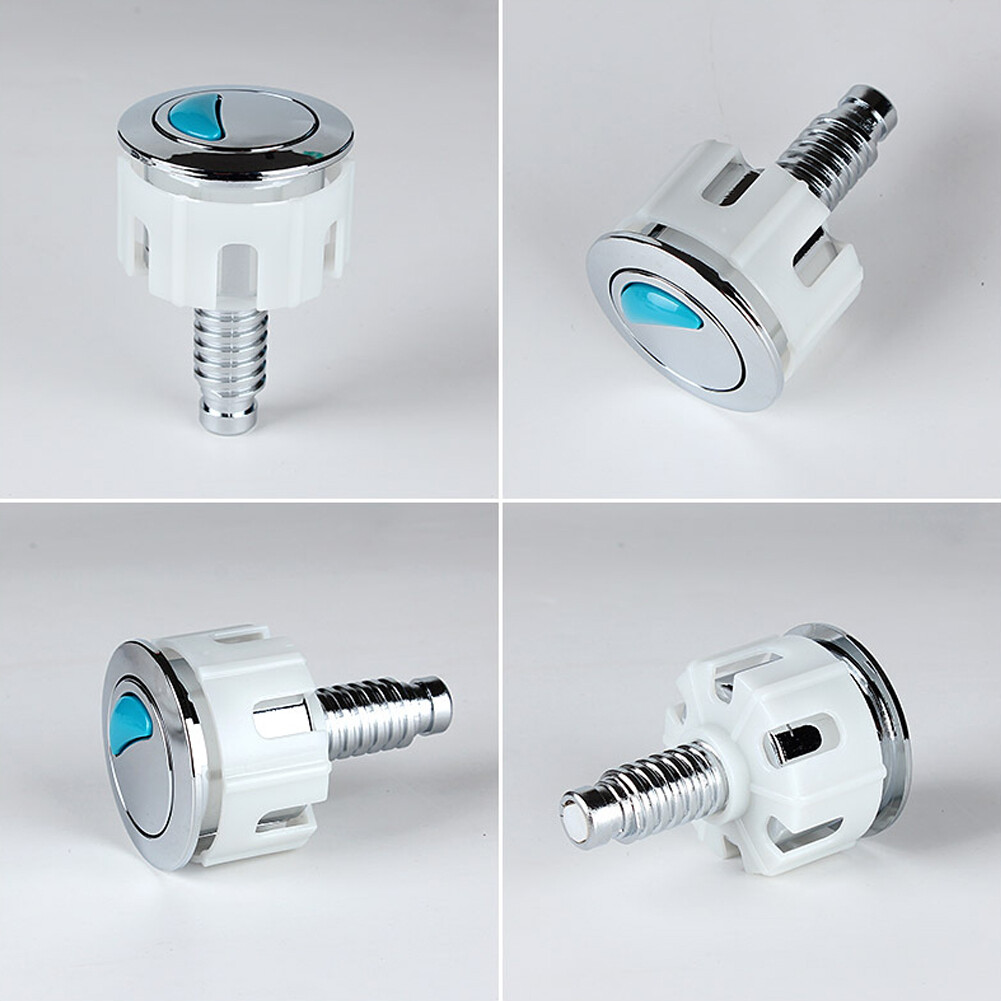 2pcs Toilet Flush Button Single Press Valve Double Push Repair For ...
