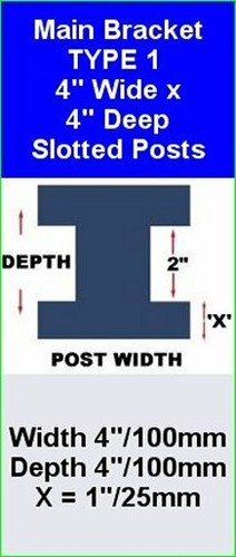 4 Postfix® 4 x 4 slotted concrete fence post bracket hanging basket ...