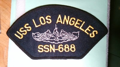 MILITARY HAT PATCH SEW ON UNITED STATES NAVY SHIP USS LOS ANGELES SSN ...