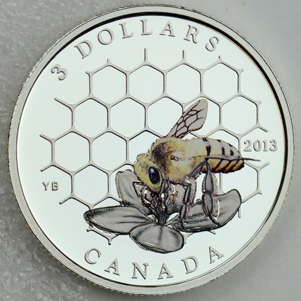 Canada 2013 $3 Bee & Hive, Animal Architects Series #1, 1/4 oz Pure ...