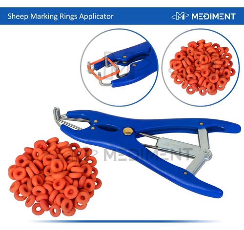 NEW Elastrator Castration Pliers +100 FREE Rubber Rings Applicator Pewter Steel | eBay