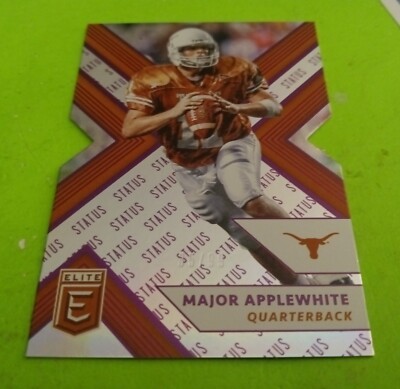 2018 Major Applewhite Panini Elite Draft Status PURPLE #65 Texas ...
