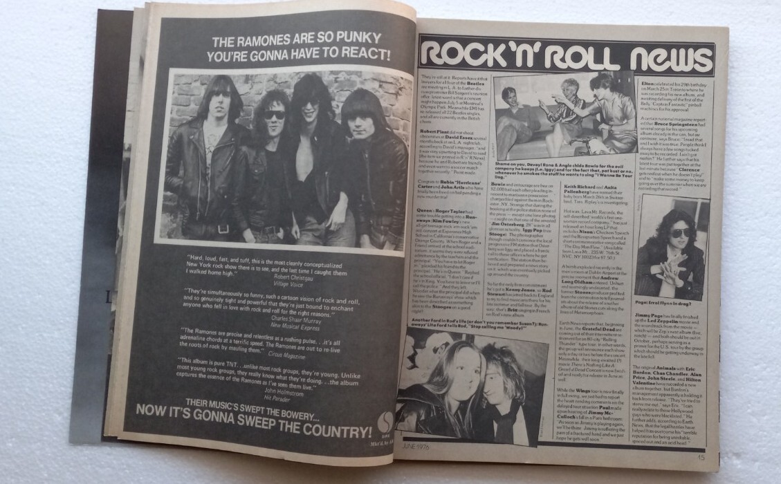 LOT 3 ROCK MUSIC MAGAZINES TROUSER PRESS NOV. 1978 CREEM JUNE 1976 ...