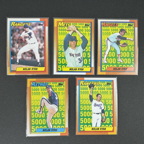 1990 Topps Nolan Ryan Commemorative 5000 Strikeouts Set #1-5 | eBay