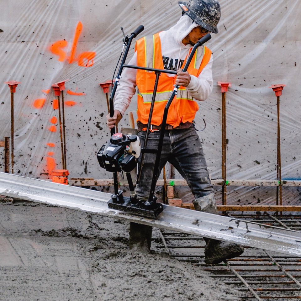 Power Screed Concrete Finishing Float 12ft Blade Board 37.7cc Gas ...