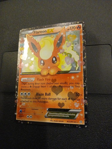 Flareon EX RC6/RC32 Pokémon TCG Card Generations Holo Rare Radiant ...