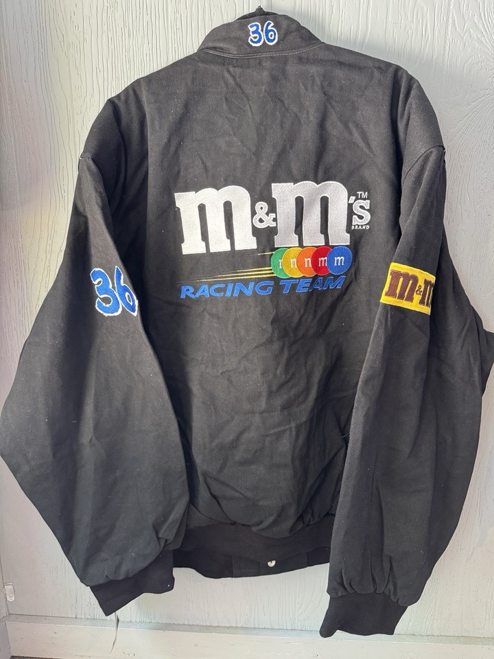 Vintage 2001 JH Design Nascar M&M’s Ken Schrader #36 Racing team Denim ...