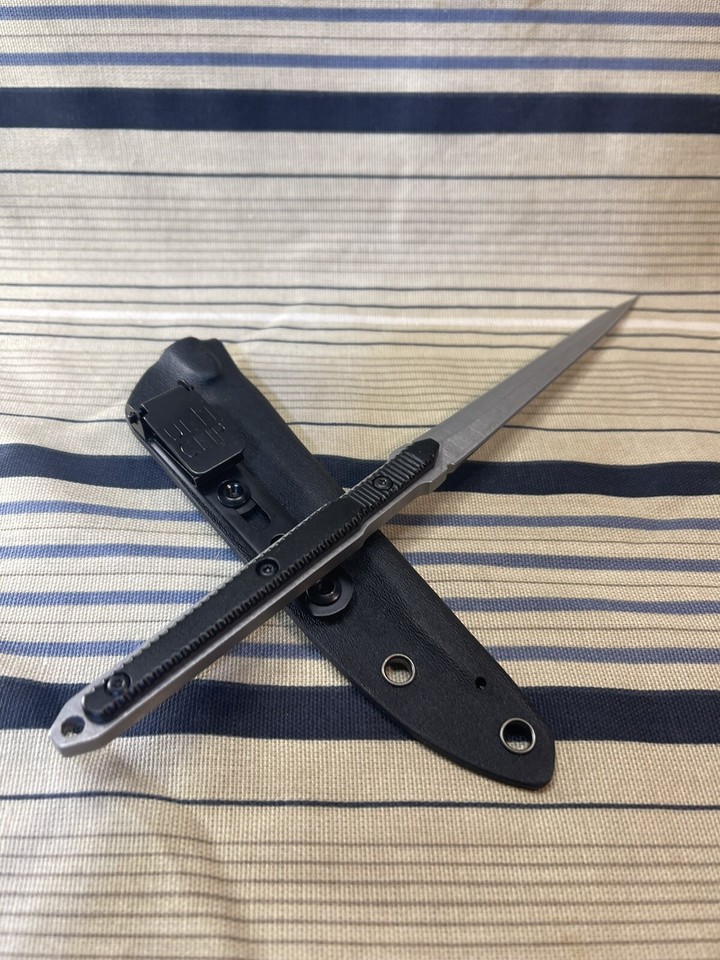 Dagger Fixed Blade Knife Double Edged Stiletto Kydex Sheath | eBay