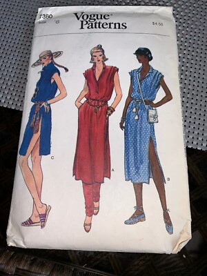 Vogue 7360 sewing pattern misses vintage Loose dress, Tunic, Pant Sz 6 ...