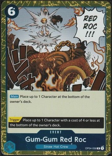 Gum-Gum Red Roc OP04-056 NM Kingdoms of Intrigue One Piece TCG English ...