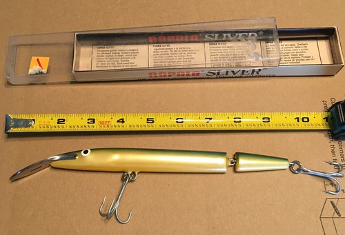 Rapala Sliver 9" broken back vintage big game lure with box, very clean ...