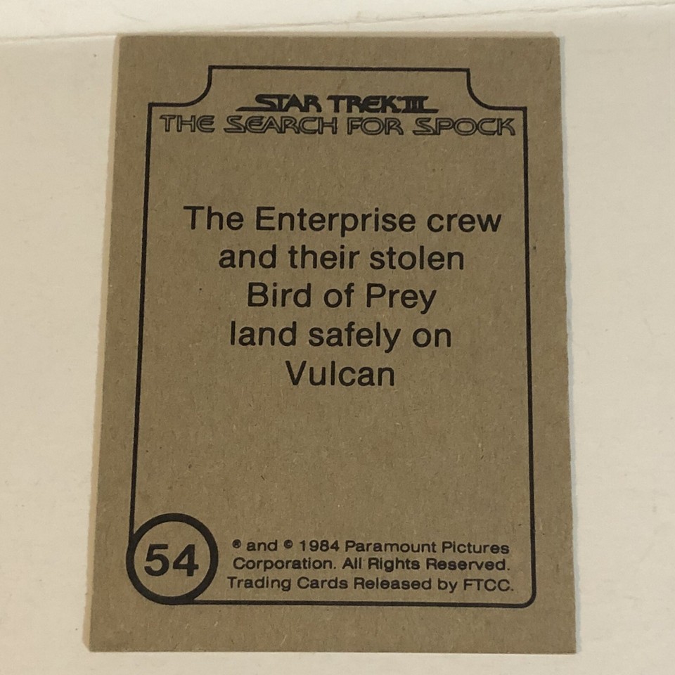 Star Trek Search For Spock Trading Card #54 Klingon Bird Of Prey | eBay