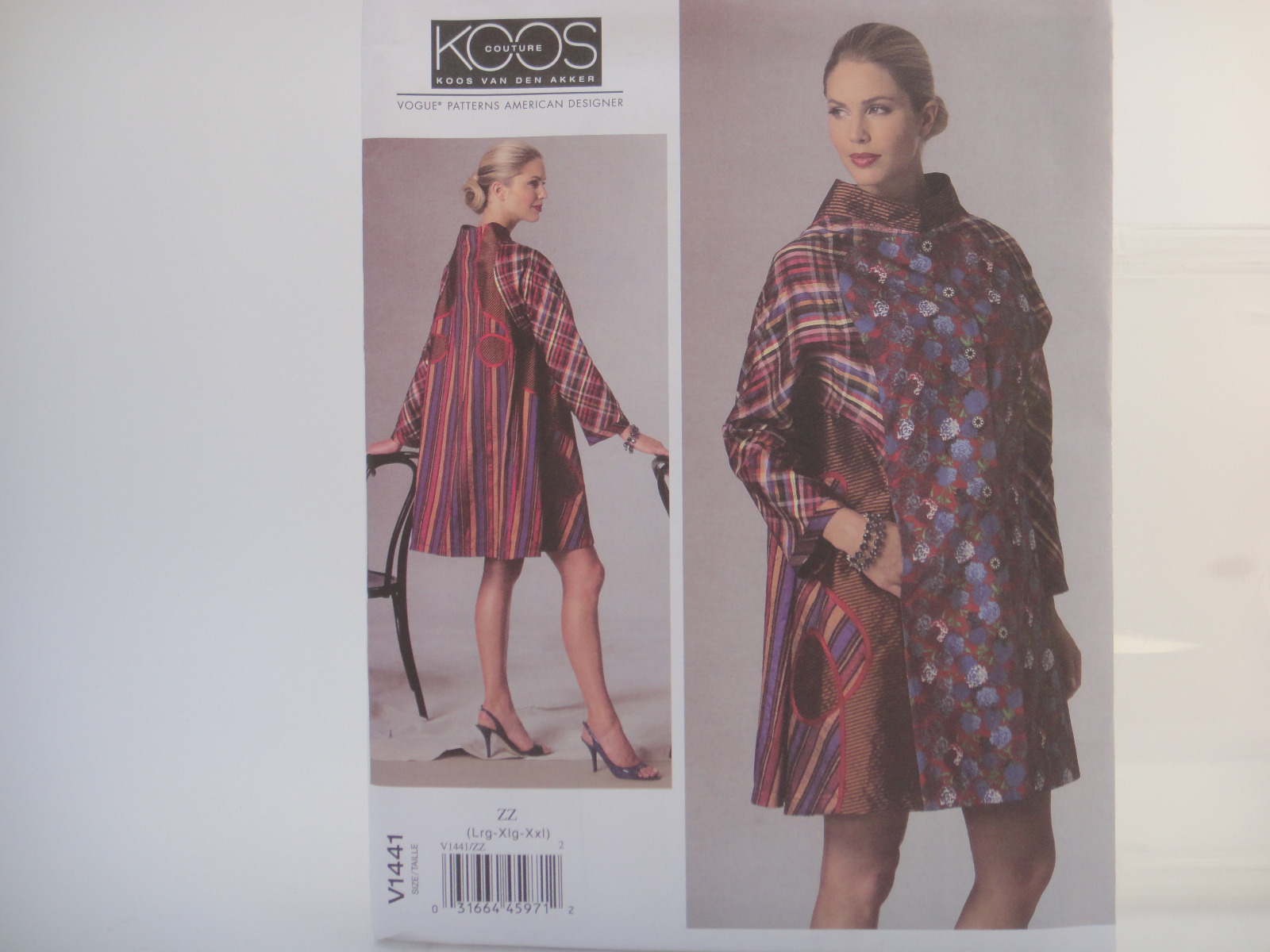 Vogue 1441 V1441, Koos Couture Appliqued Coat, WEARABLE ART, Sz ZZ (Lrg ...