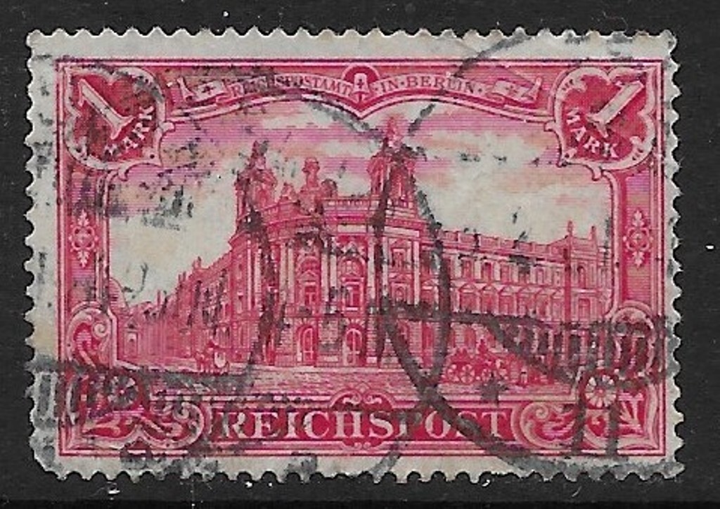 Germany 1899 1 Mark Red insc. Reichpost used SG62 (A40) | eBay UK