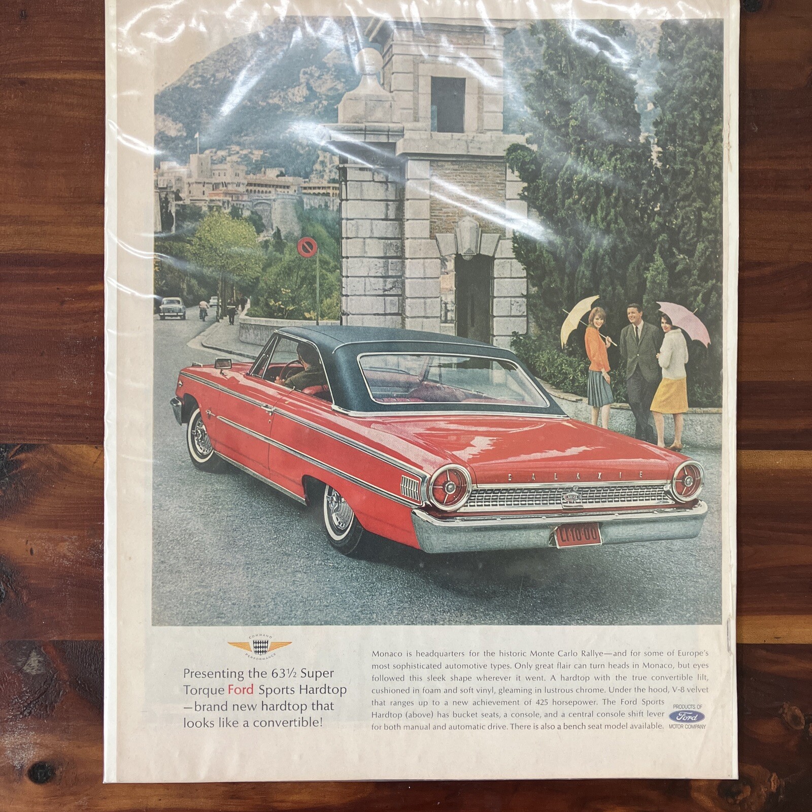 Vintage 1963 Magazine Ad Ford Presenting the 63 1/2 Super Torque Sports ...
