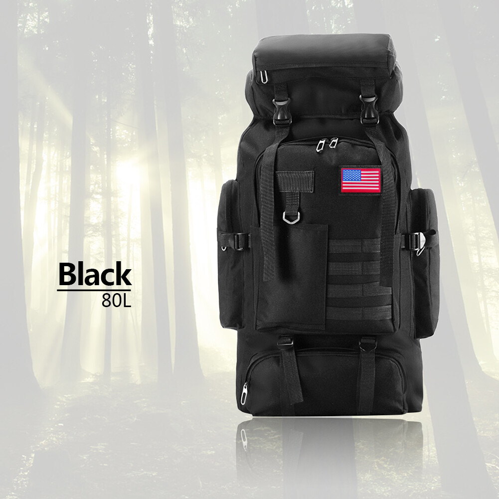 Backpack For Camping 80L Camping Hiking Backpack Large Military ...