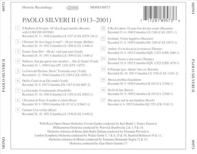 PAOLO SILVERI LEBENDIGE VERGANGENHEIT: PAOLO SILVERI, VOL. 2 NEW CD ...