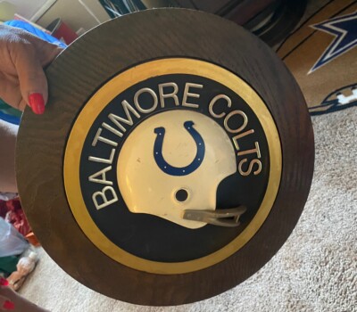 Vintage 1970S Baltimore Colts 14 Inch Round wall plaque great condition ...
