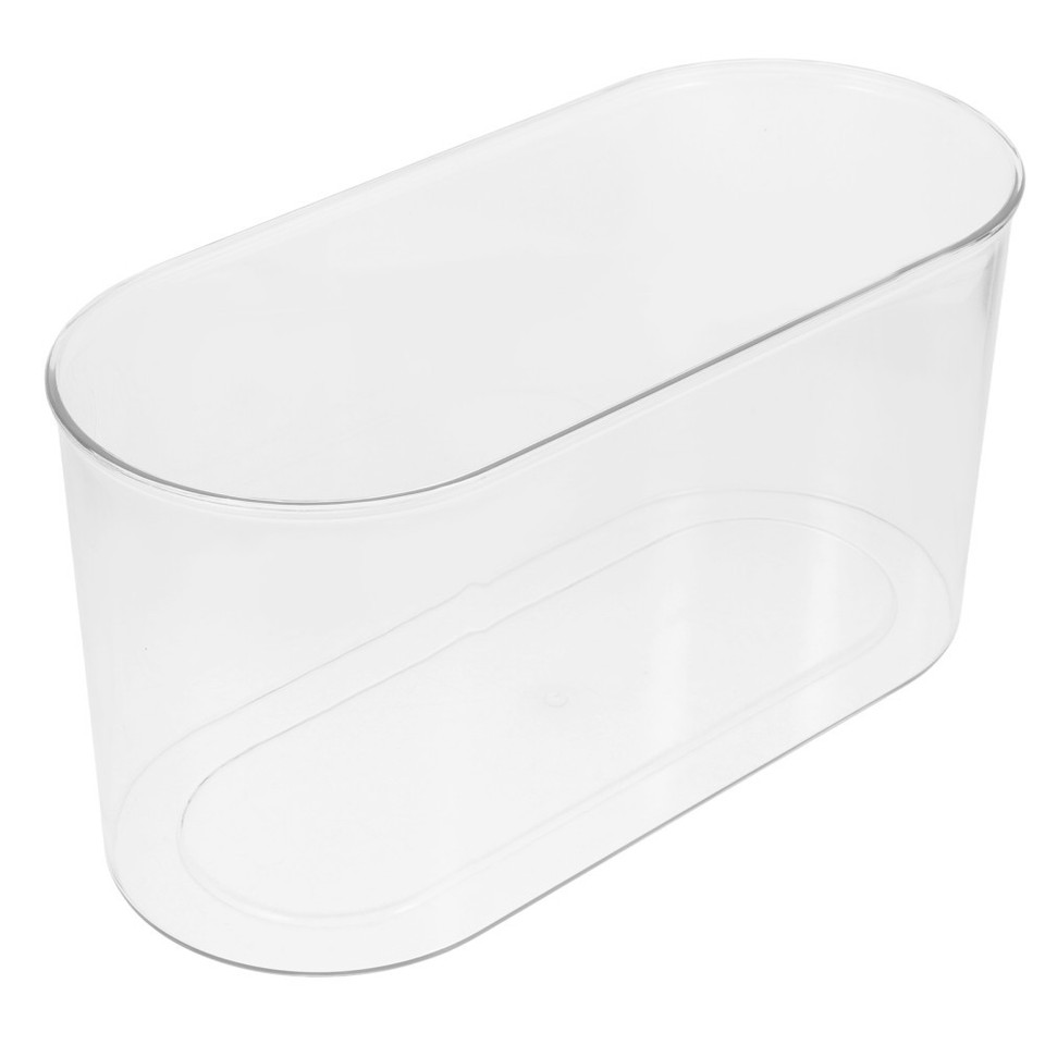 Small Betta Fish Tank Oval Plastic Desktop Fish Bowl 12 Inch ...