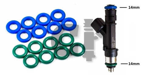 Bosch ev14 0280158003 fuel injector 14mm orings OEM ford f150 5.0L 5.4L ...