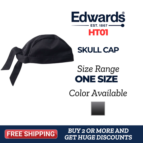 Edwards HT01 Unisex Traditional Comfortable & Embroidery Friendly Skull ...