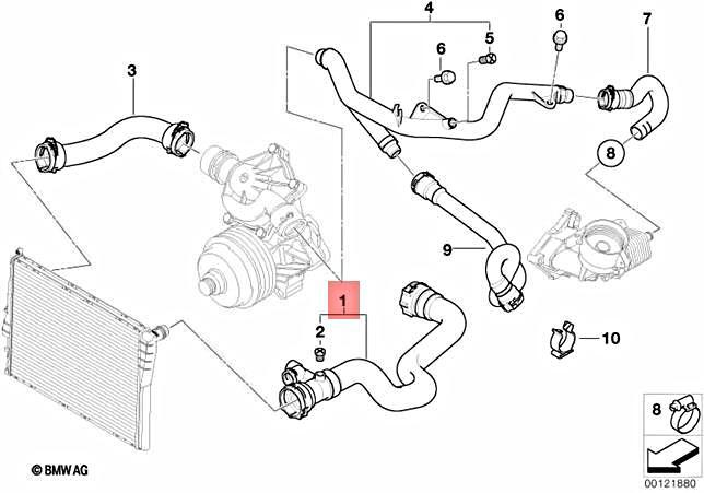 Genuine BMW E53 SUV Cooling System Water Hose OEM 11532248057 | eBay