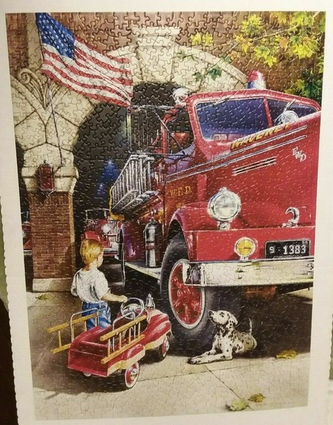 Firefighters Puzzle Jigsaw Hometown Heroes Firehouse Dreams 1000 Pcs ...
