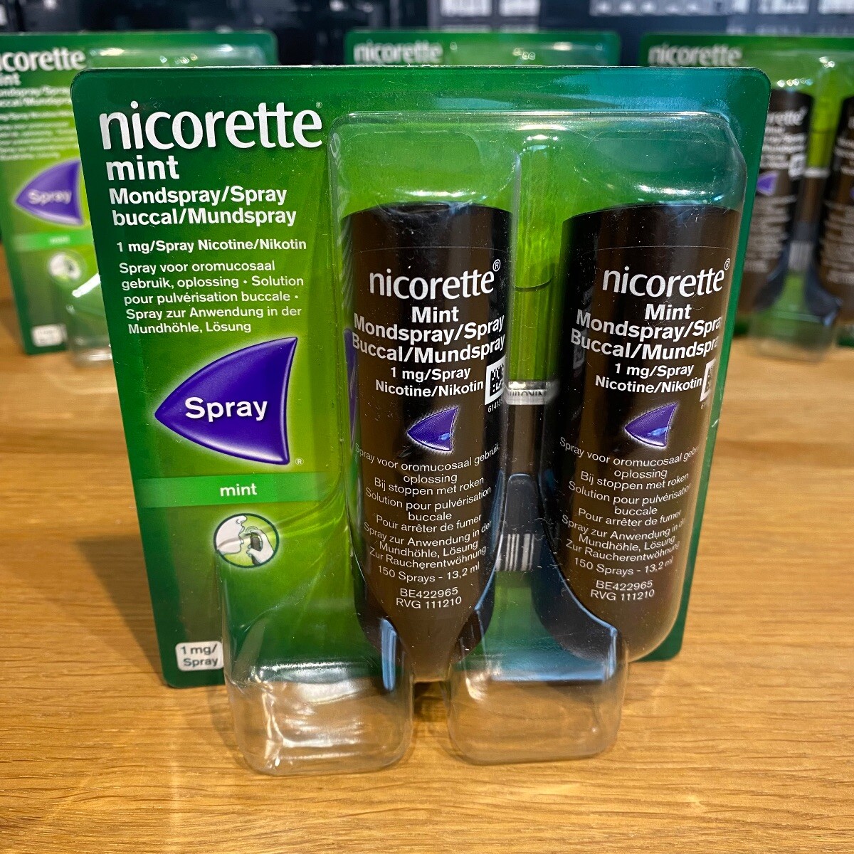 🟢 Nicorette Mint Mouth Spray Freshmint Duo Nicotine Sprays 2 x 150gr ...