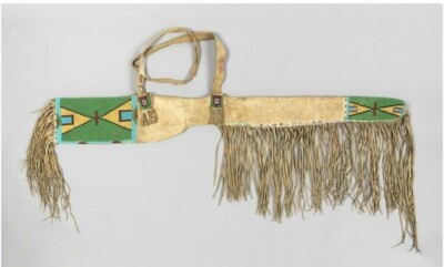 Indian Beaded Gun Cover Handmade Native American Sioux Leather Rifle ...