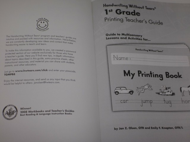 1st Grade Printing Teacher's Guide by Jan Z. Olsen and Emily Knapton ...