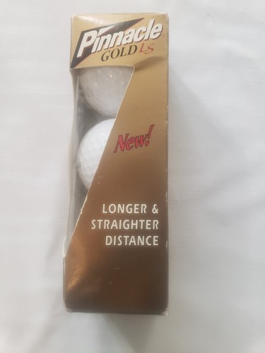 NEW Pinnacle 1 Gold LS One Box Of 3 Balls Lithuim Surlyn Conforms w ...