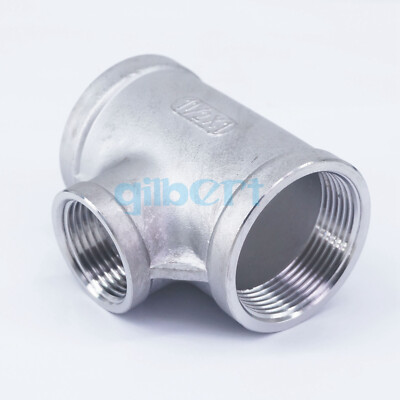 1" BSP To 1-1/2" BSP Female 304 Stainless Reducing Tee 3 Ways Pipe ...