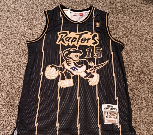 Large Vince Carter 1999 Toronto Raptors #15 Black Reload NBA Jersey ...