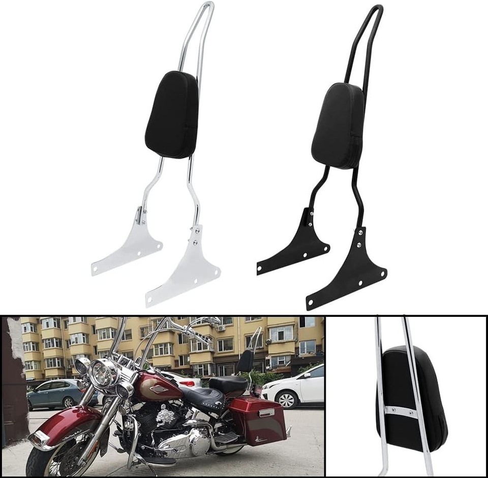 Rear Backrest Sissy Bar-Harley Davidson Heritage Softail FXSTC FLSTC Springer ++ | eBay