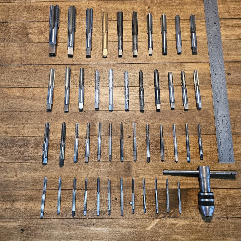 VINTAGE Tools MACHINIST Taps Sets LOT Metal Threading Toolmaker Tap Die ...