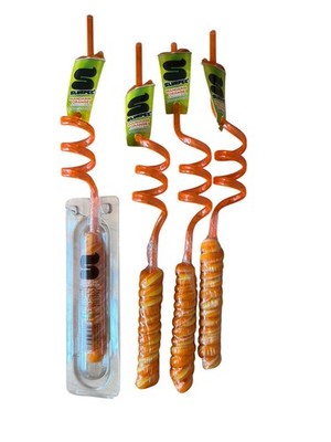 7 Eleven Slurpee Mandarin Orange Candy Twist Swirl Straws Set Of 4 | eBay