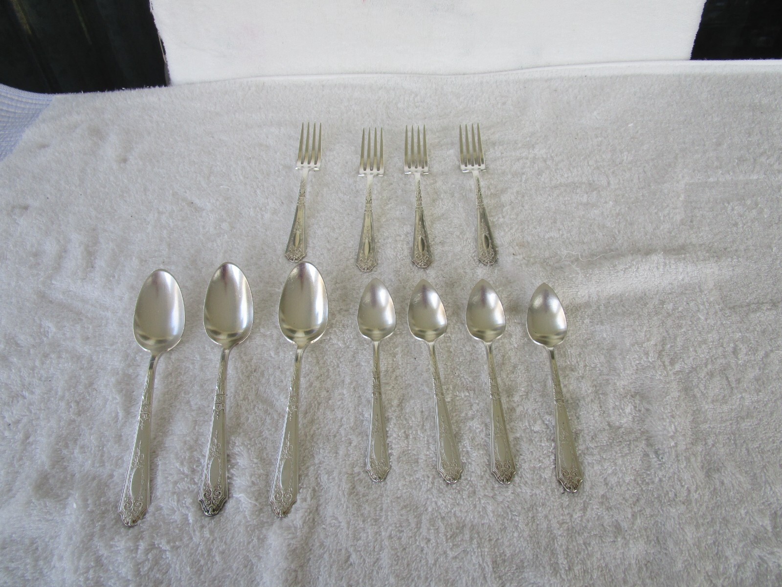 11 PIECE SET ~VINTAGE 1835 R WALLACE SILVERPLATED FLATWARE~PAT. 1925 | eBay