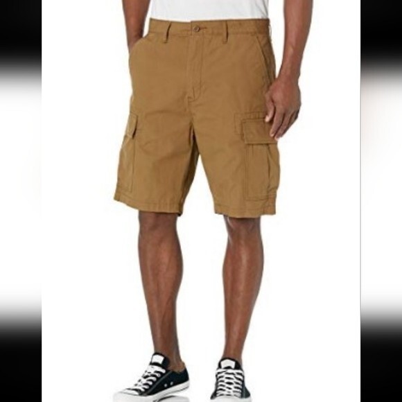 Levi's High-Rise Khaki Utility Work Cargo Shorts Size… - Gem