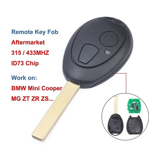 Remote Key Fob 315/ 433MHZ PCF7931AS ID73 Chip Car Key for BMW Mini ...