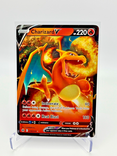 Charizard V Holo / Shiny Pokemon TCG Card 018/159 Crown Zenith 2023 NEAR MINT | eBay