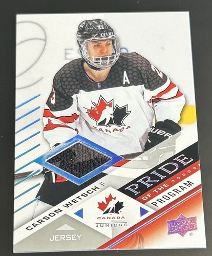 2024 Team Canada Juniors Pride Of The Program Jersey Carson Wetsch #90 ...