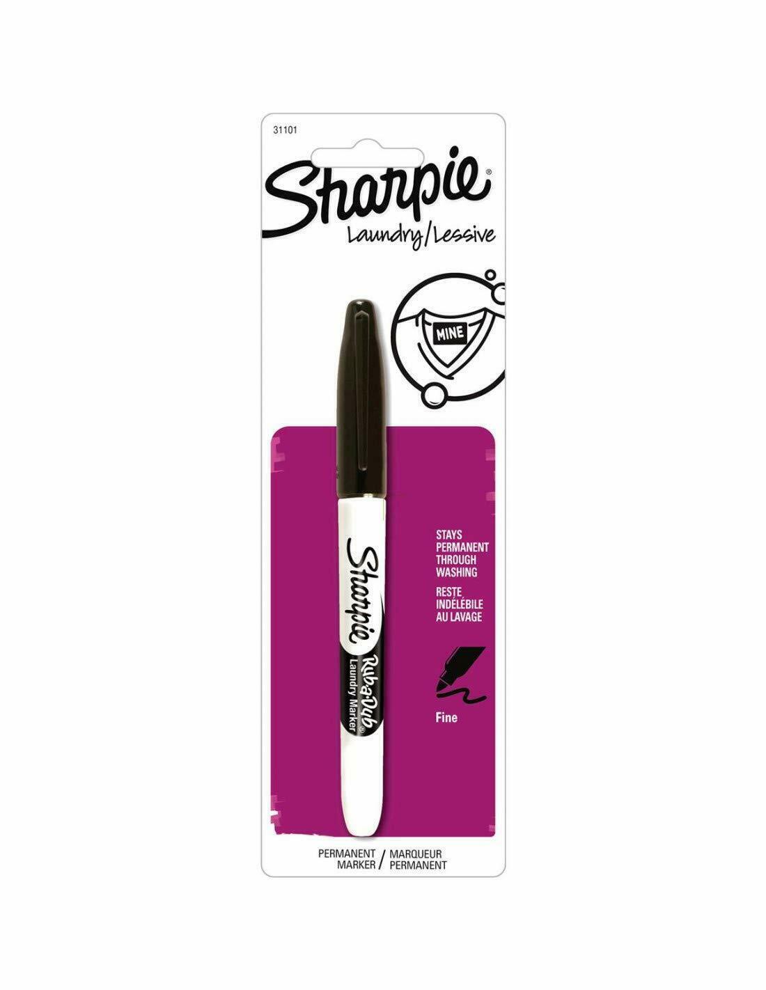 Sharpie Rub-A-Dub Permanent Marker, Fine Point, Black Ink 1 Count | eBay