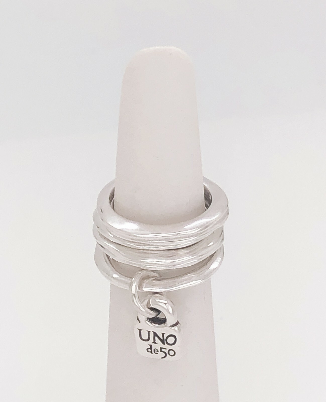 NEW Authentic UNO de 50 Women vintage Silver Prisoner 6 Stack Rings | eBay