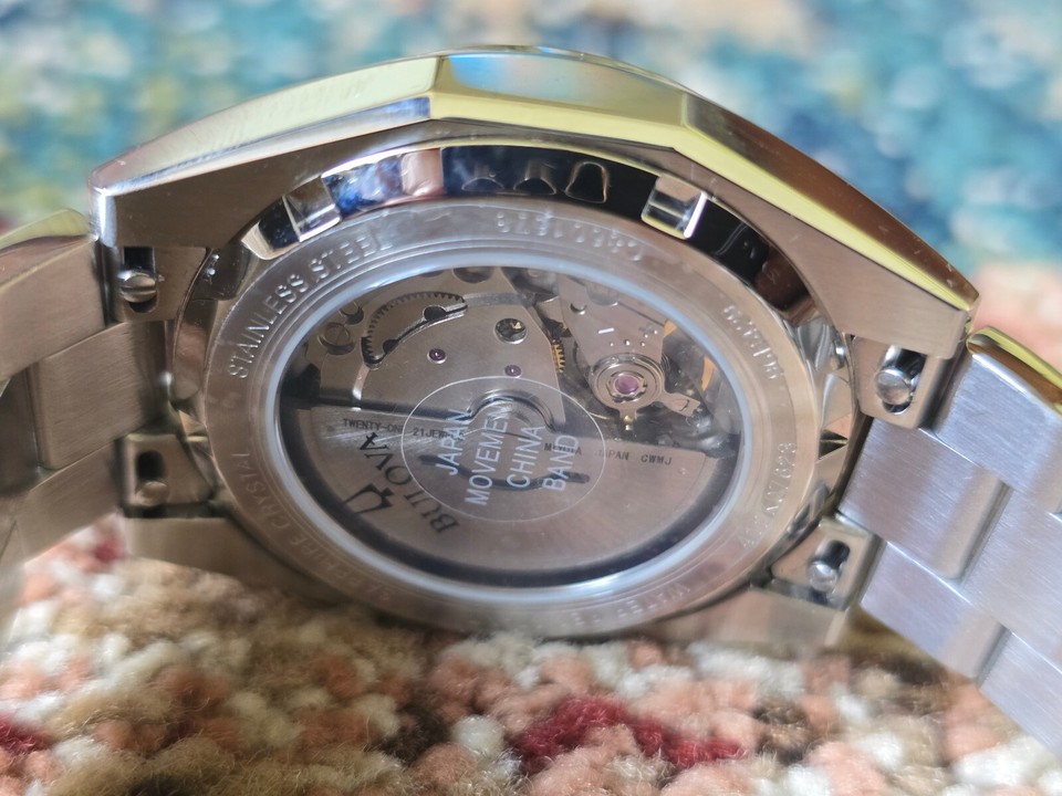 Bulova Surveyor Green dial Stainless Steel Automatic Men's Watch 96B429 ...