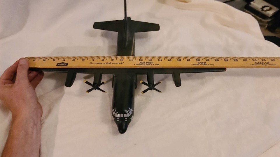 Vintage Lockheed C-130 HERCULES Executive Desk Model Aircraft & Stand ...